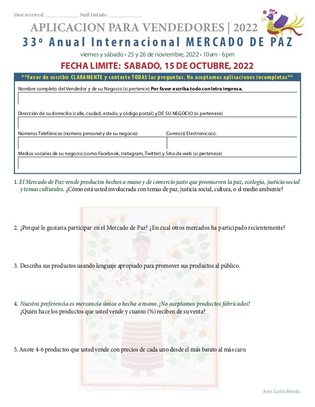 Peace Market 2022 | Esperanza Peace and Justice Center